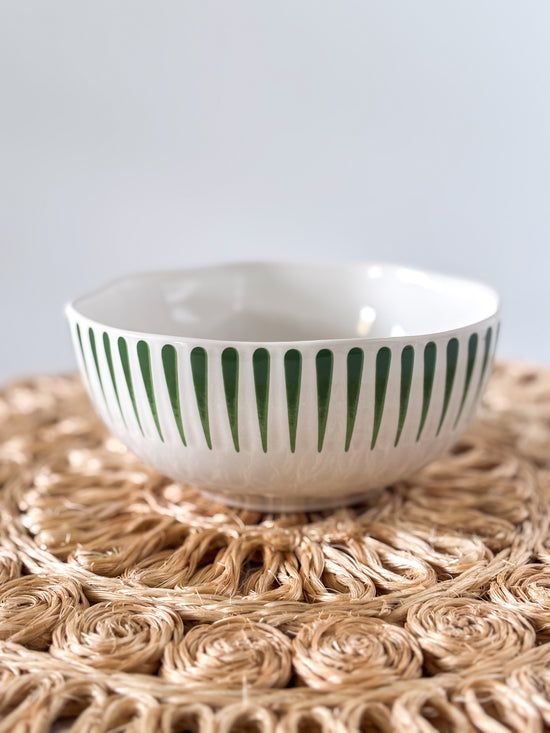 Juliska Sitio Stripe Basil Cereal Bowl | SouthernlyPlace