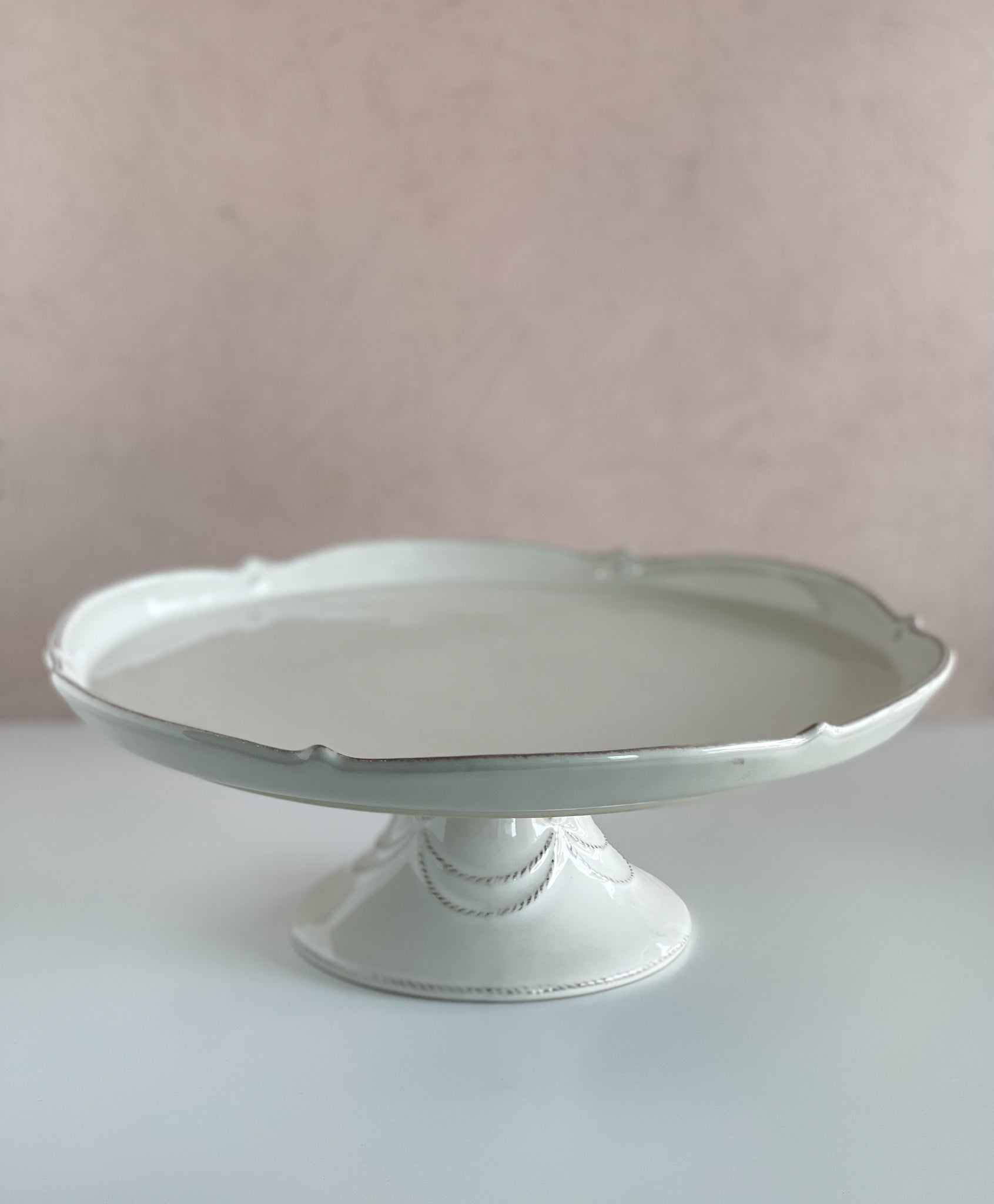 Juliska Berry and Thread Whitewashed 14 Inch Cake Stand | SouthernlyPlace