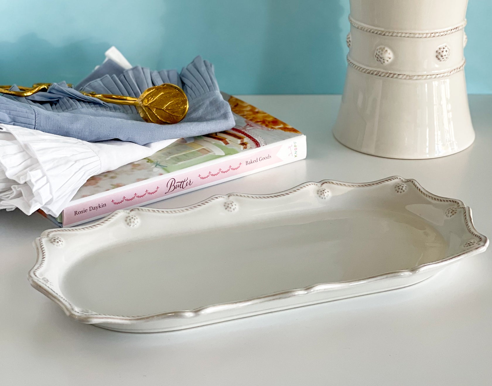 Juliska Berry and Thread Whitewash Hostess Tray | SouthernlyPlace